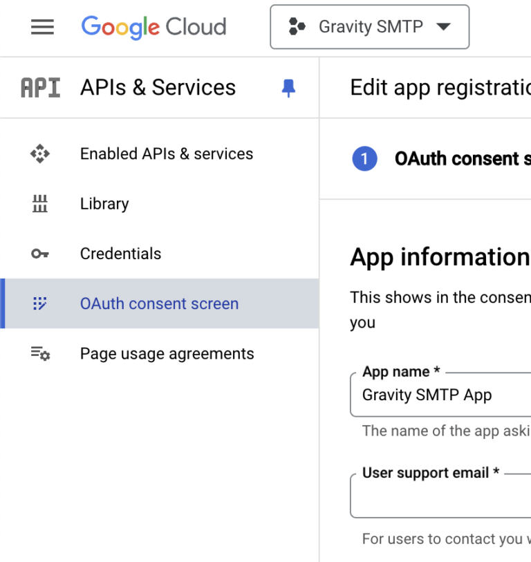 Creating a Web App in Your Google Cloud Console - Gravity SMTP Documentation
